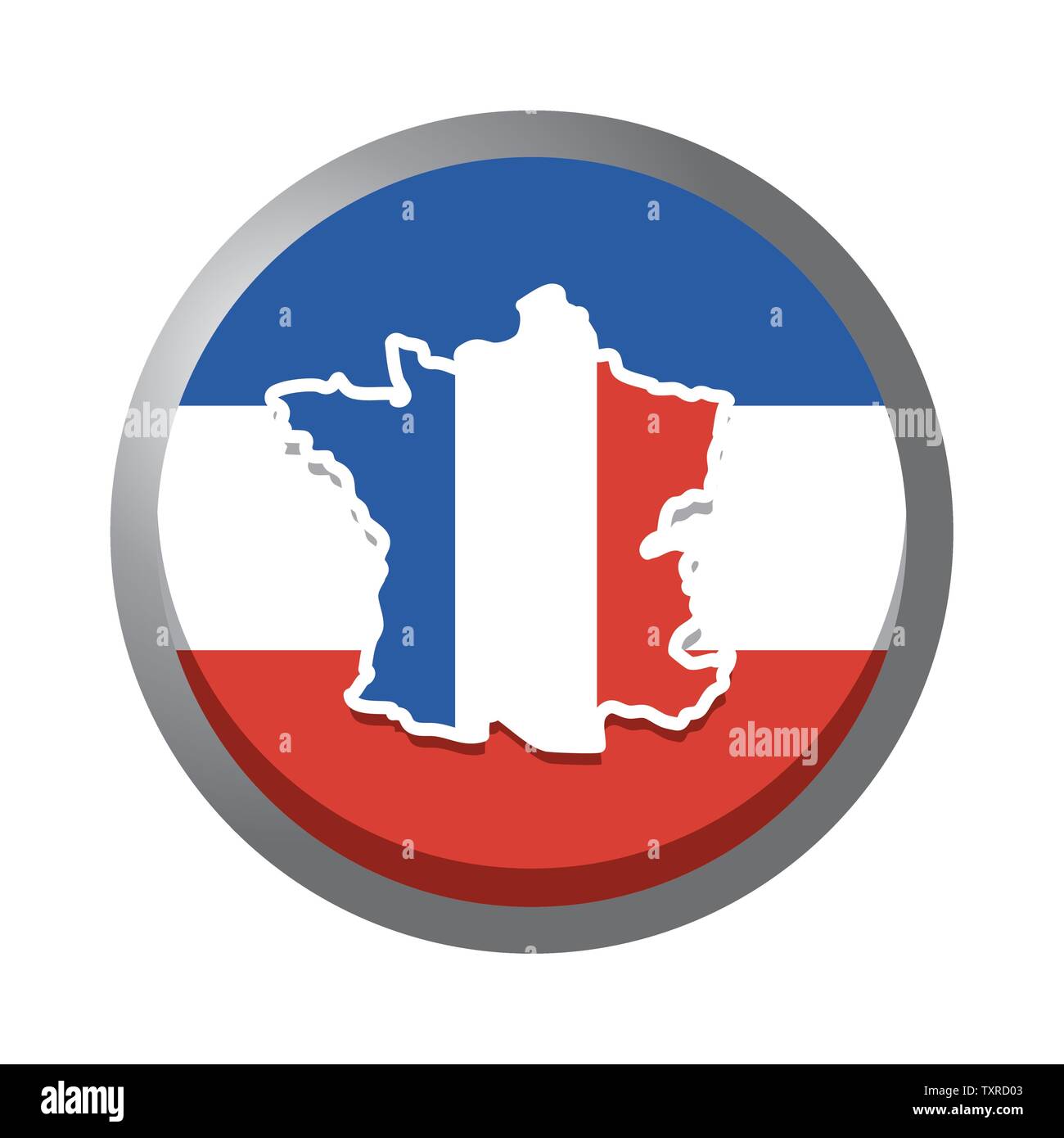 France flag and map design, Culture landmark european turism ...