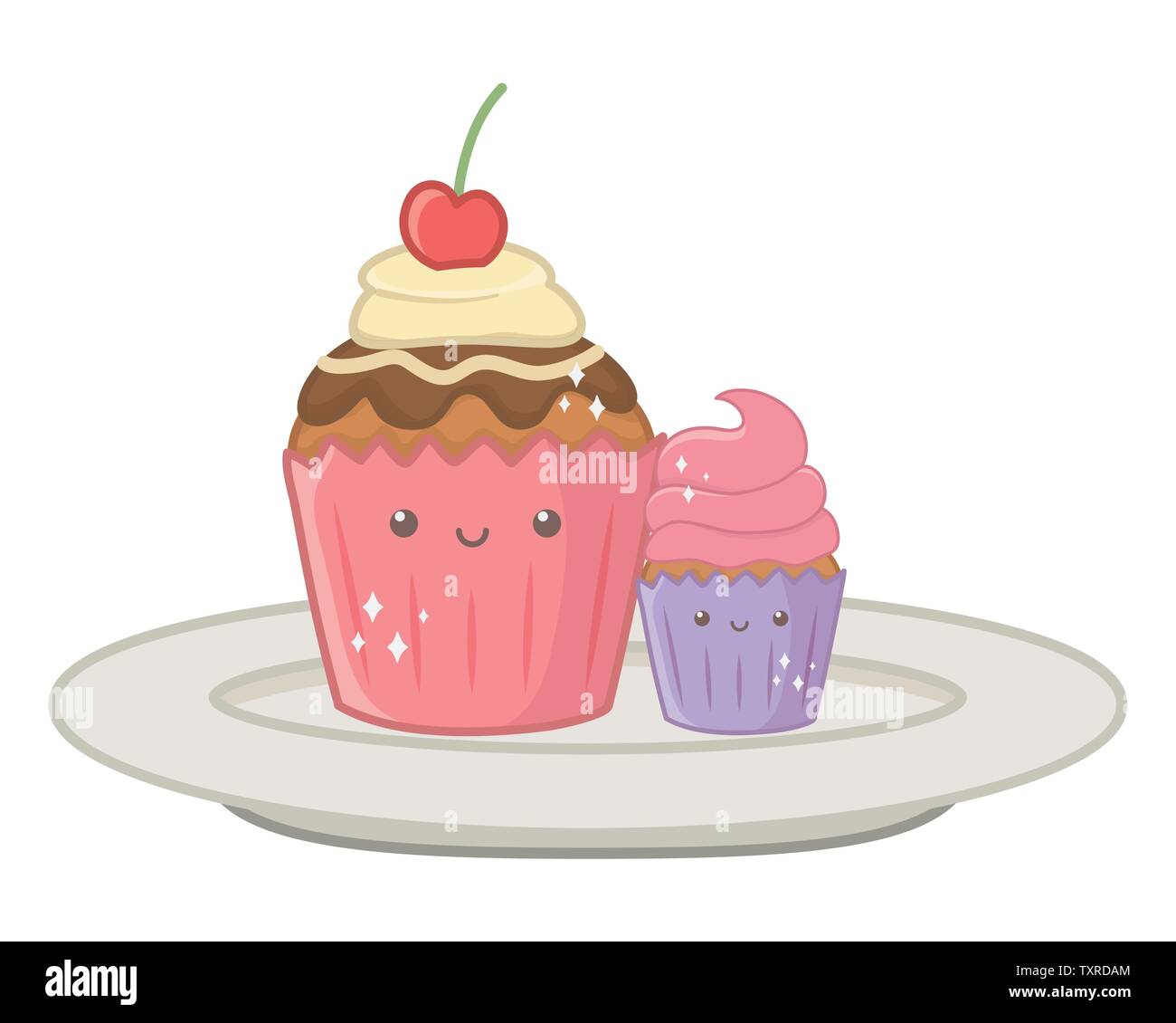 Cupcake design, Muffin dessert sweet bakery sugar pastry and food theme ...