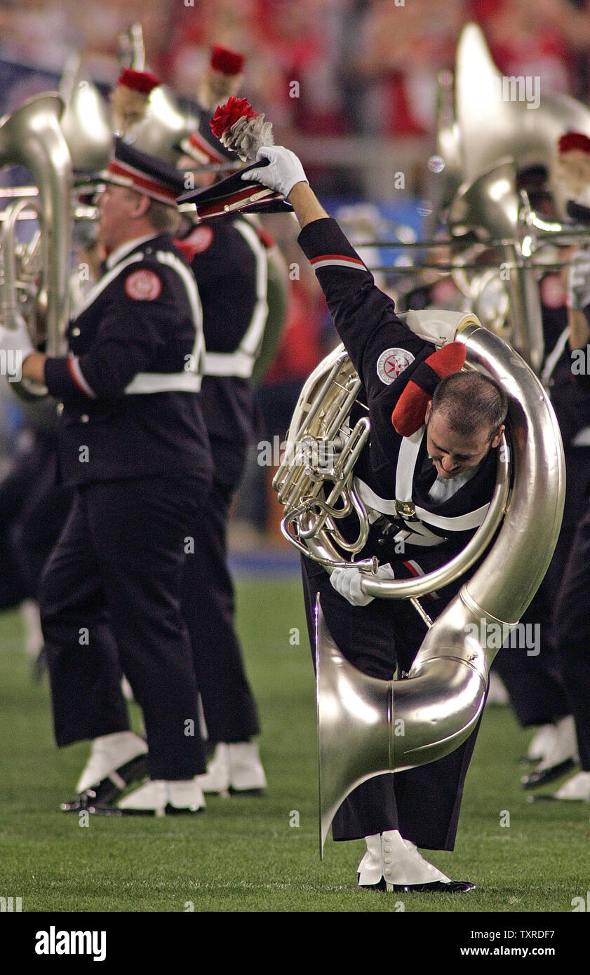 The Ohio State tuba player who dots the "i" in the Ohio script the band ...