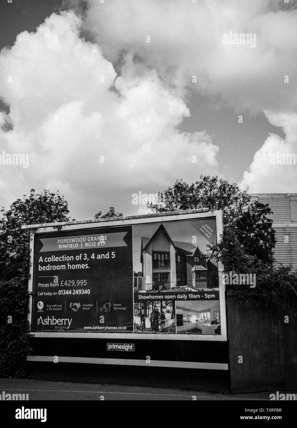 Asberry Homes Advertisement, Bracknell, England, UK, GB Stock Photo - Alamy