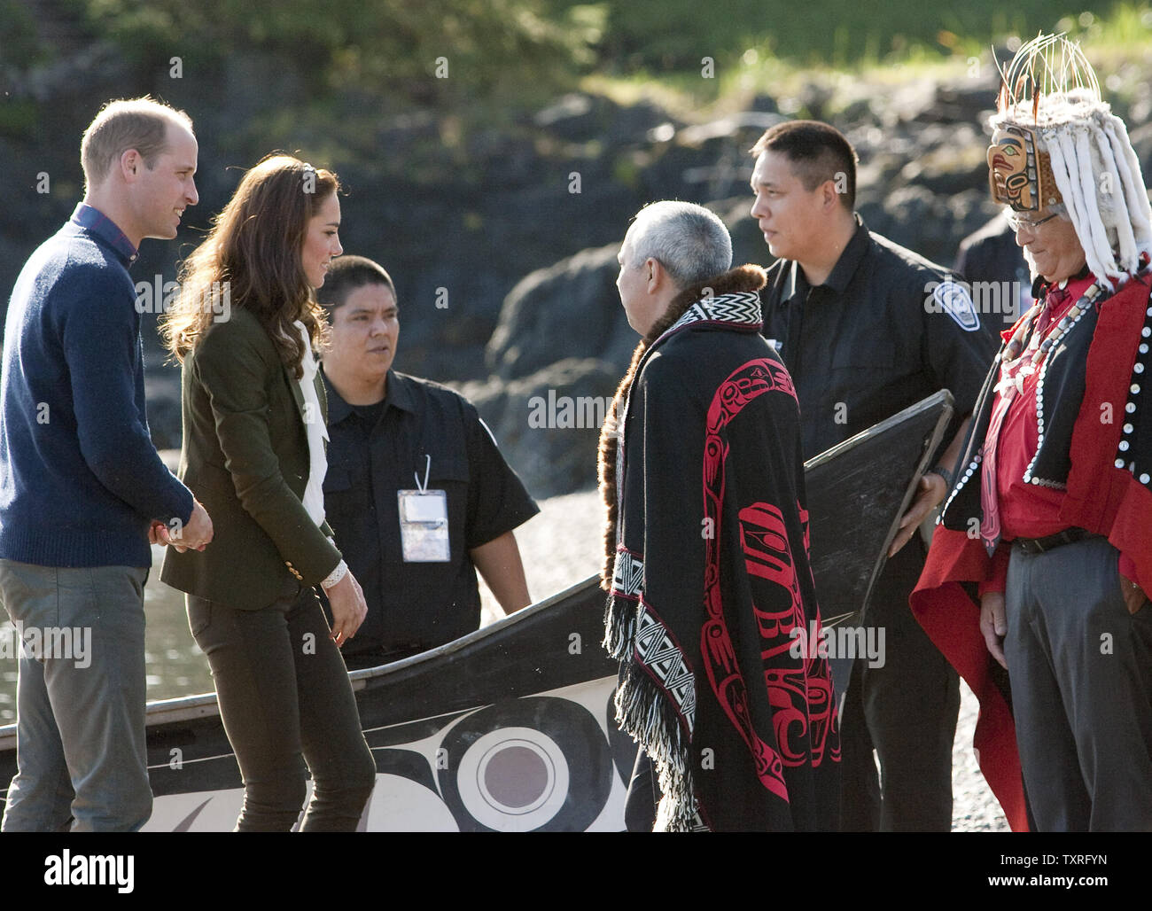 Prince William and his wife Kate, the Duke and Duchess of Cambridge are ...