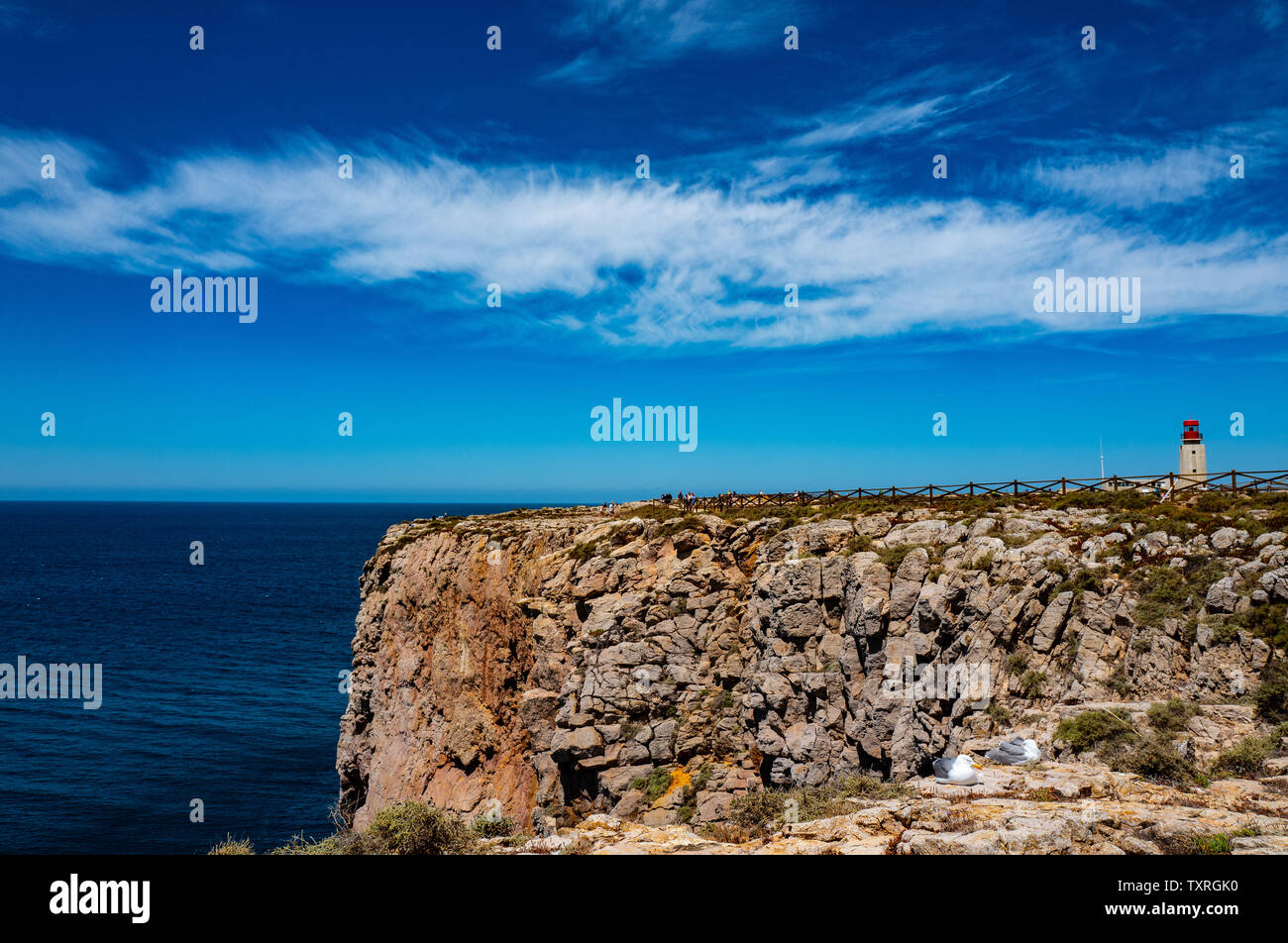 Sagres Point, Azure Atlantic skies Stock Photo - Alamy