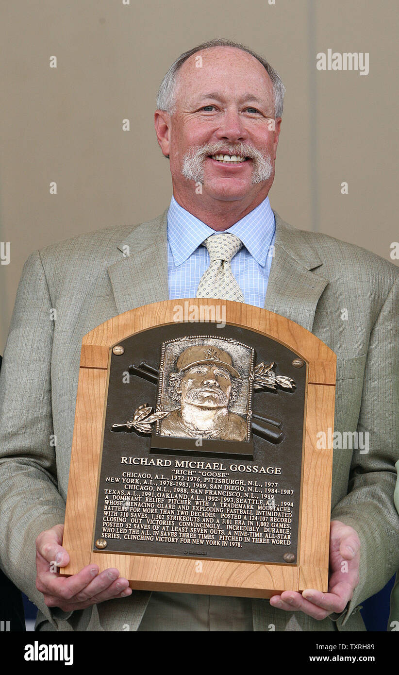 National Baseball Hall of Fame's newest member Richard "Goose" Gossage ...