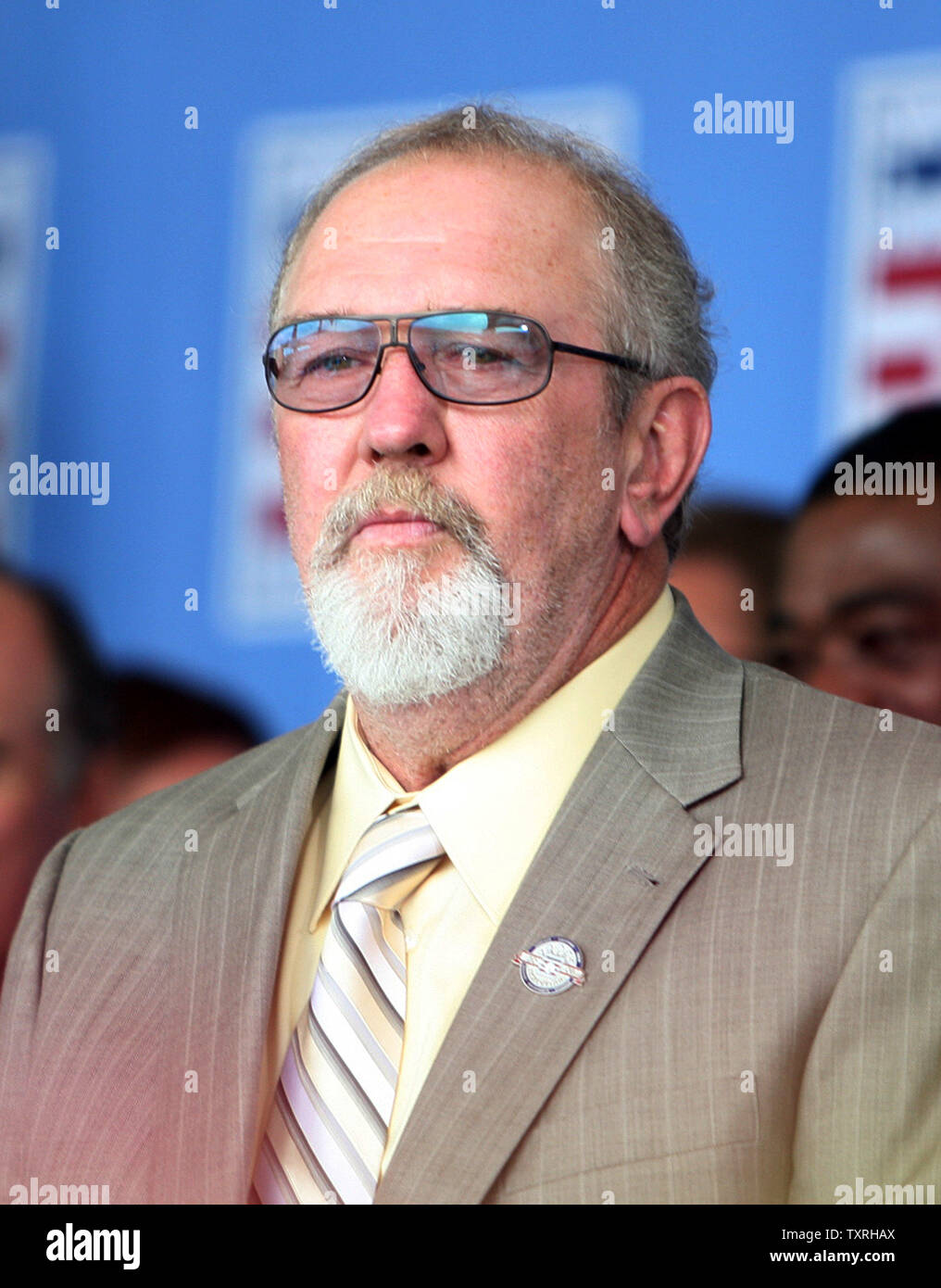 National Baseball Hall of Fame member Bruce Sutter looks into the crowd ...