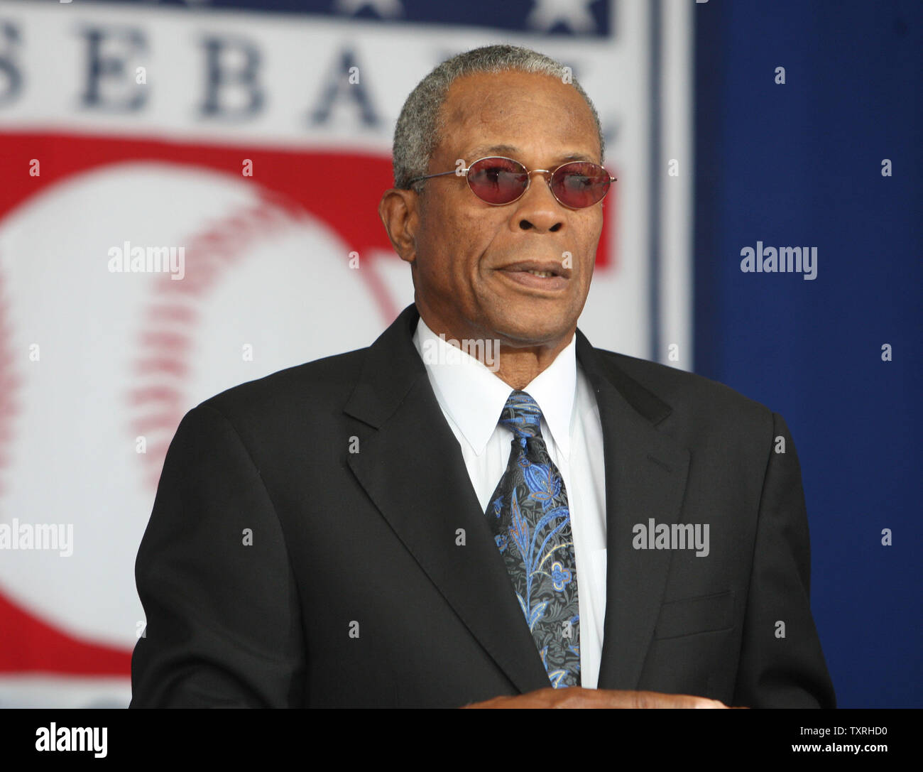 National Baseball Hall of Fame member Rod Carew makes his way on stage ...