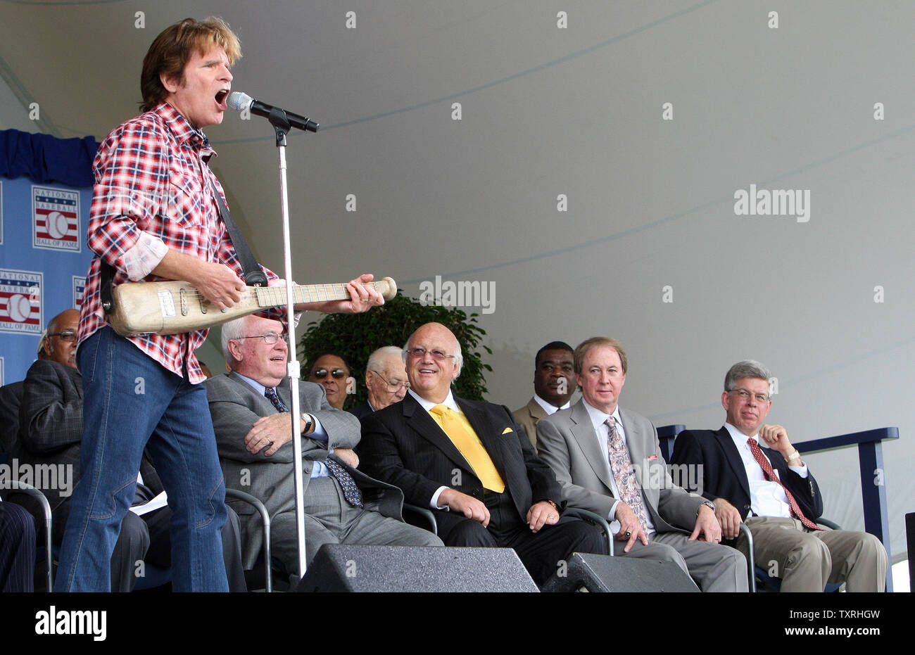 Singer John Fogerty sings his famous song "Centerfield," on his guitar ...
