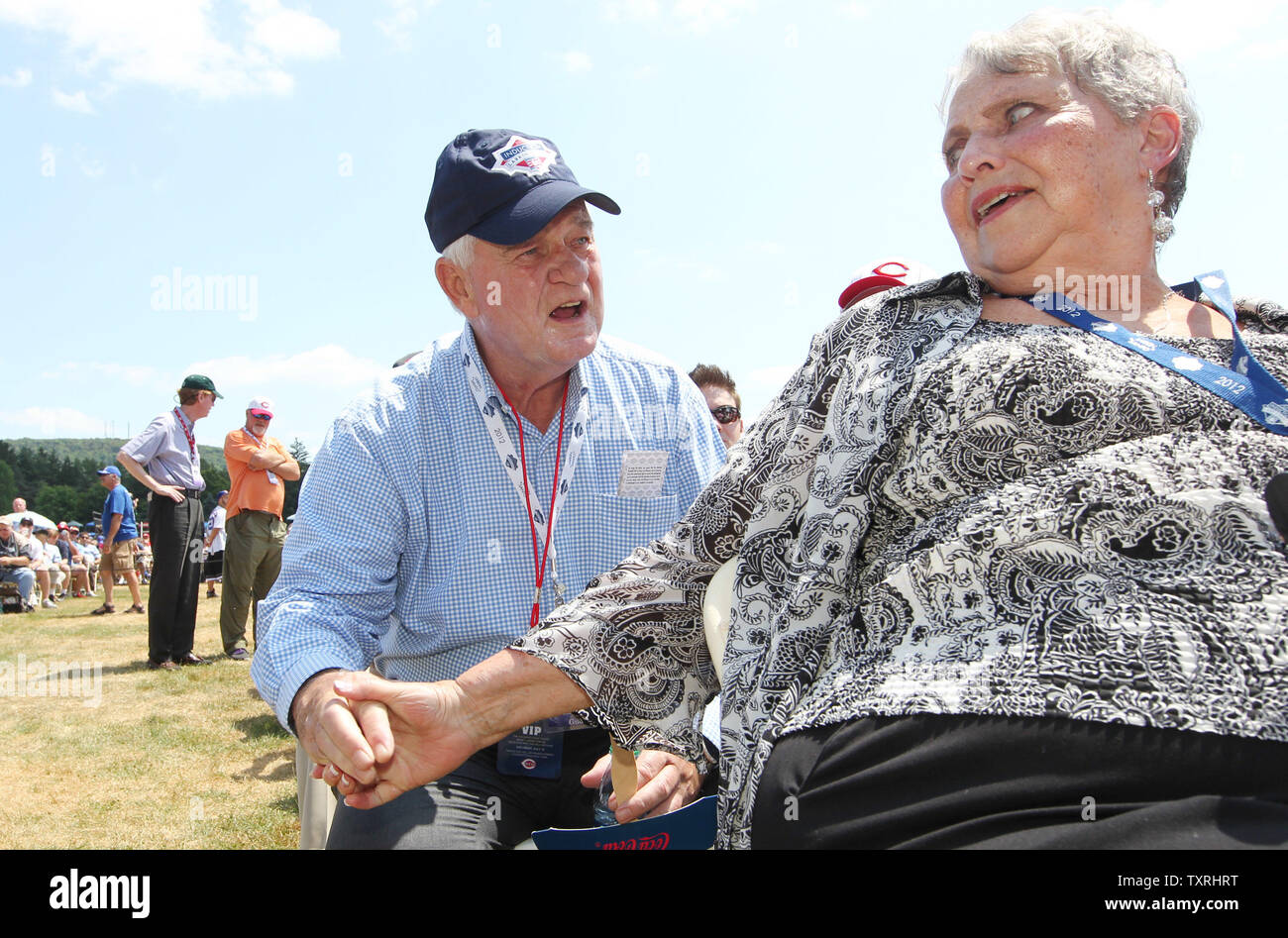 Cincinnati Reds Chief Executive Officer Bob Castellini says hello to ...
