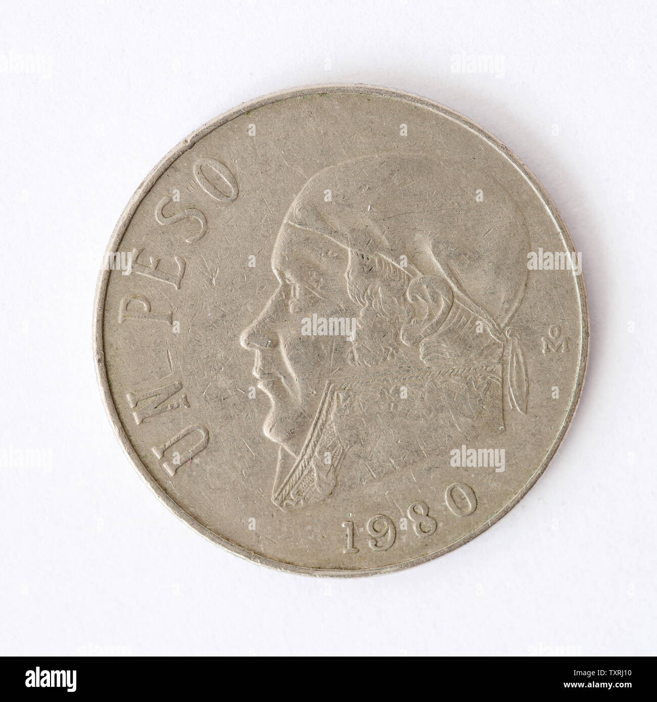 Mexico 1 Peso Coin - 1980 Stock Photo - Alamy