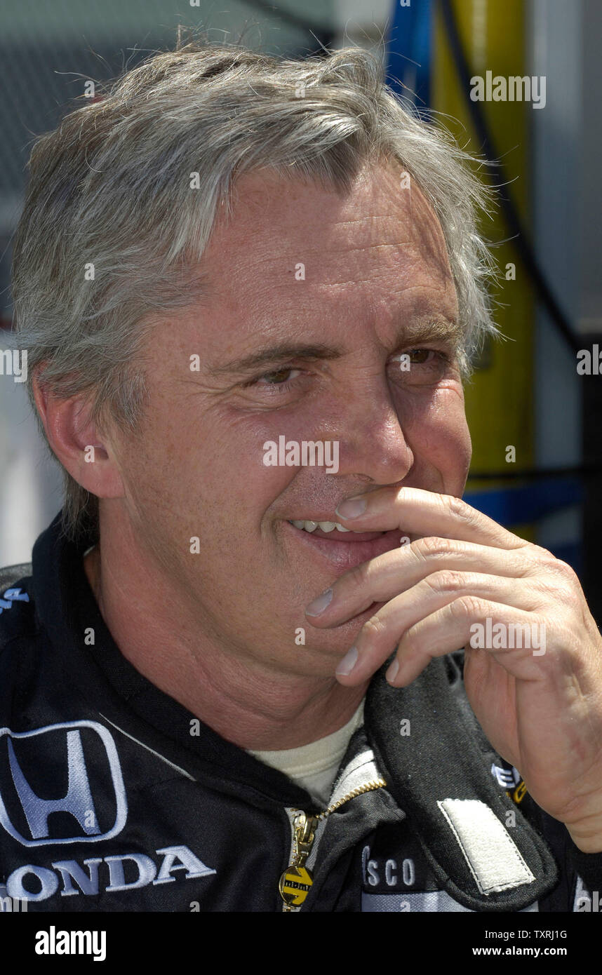 Indy Race car driver, Eddie Cheever Jr. shares a light moment after ...