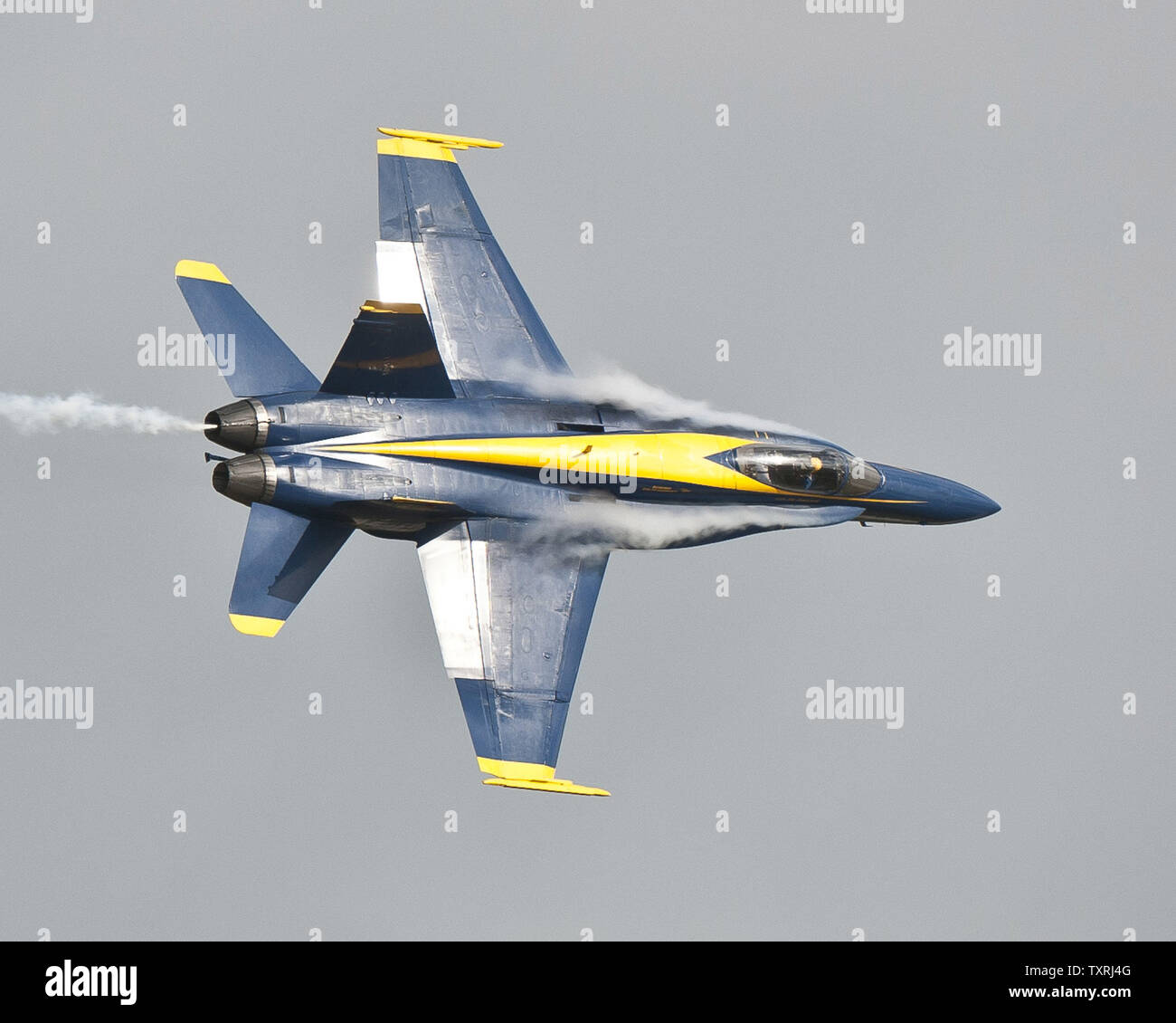 The U.S. Navy Blue Angles aerial demonstration squadron performs at the ...