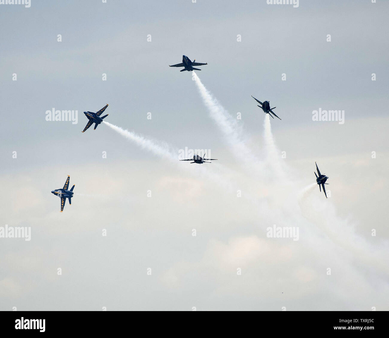 The U.S. Navy Blue Angles aerial demonstration squadron performs at the ...
