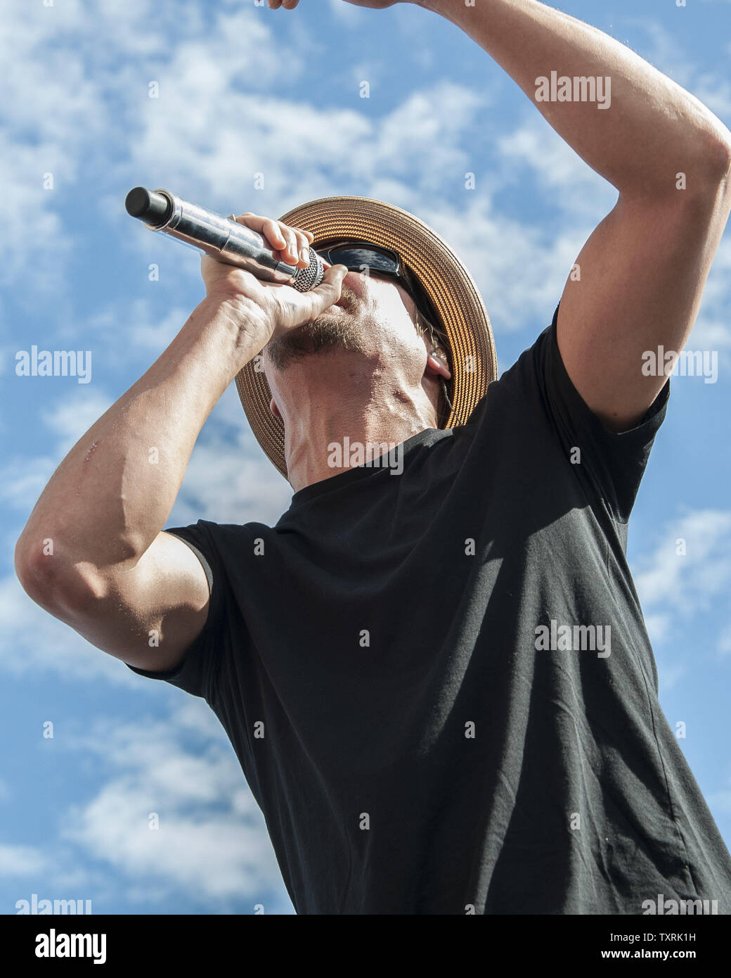 NASCAR fan and performer, Kid Rock provides his fans with a concert at ...