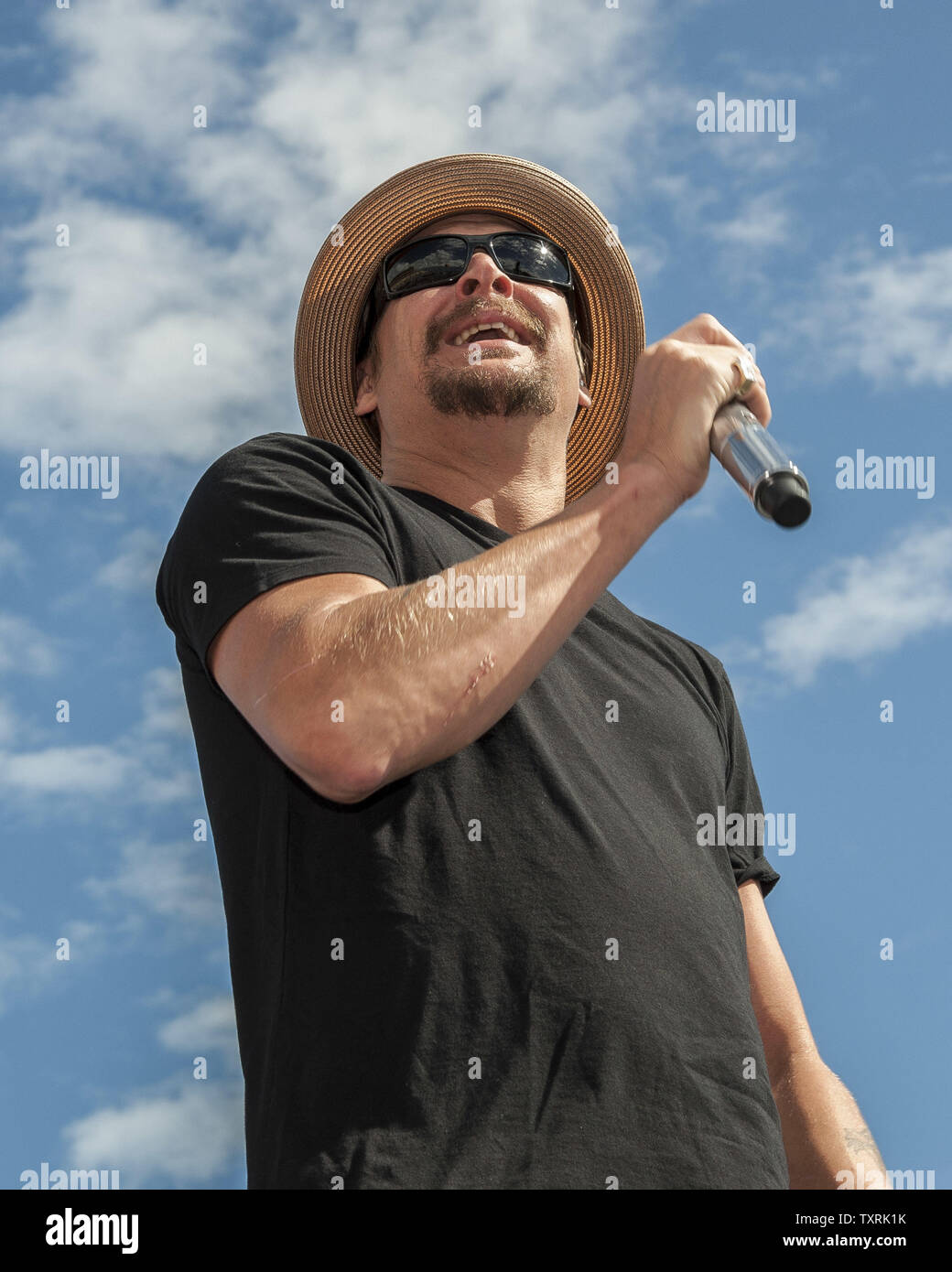 NASCAR fan and performer, Kid Rock provides his fans with a concert at ...