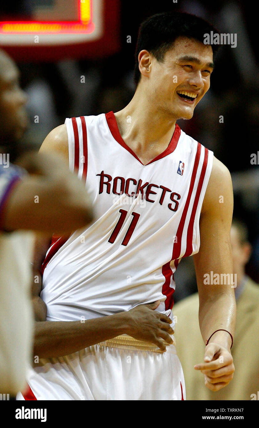 Houston Rockets Center Yao Ming smiles after his team defeated the ...