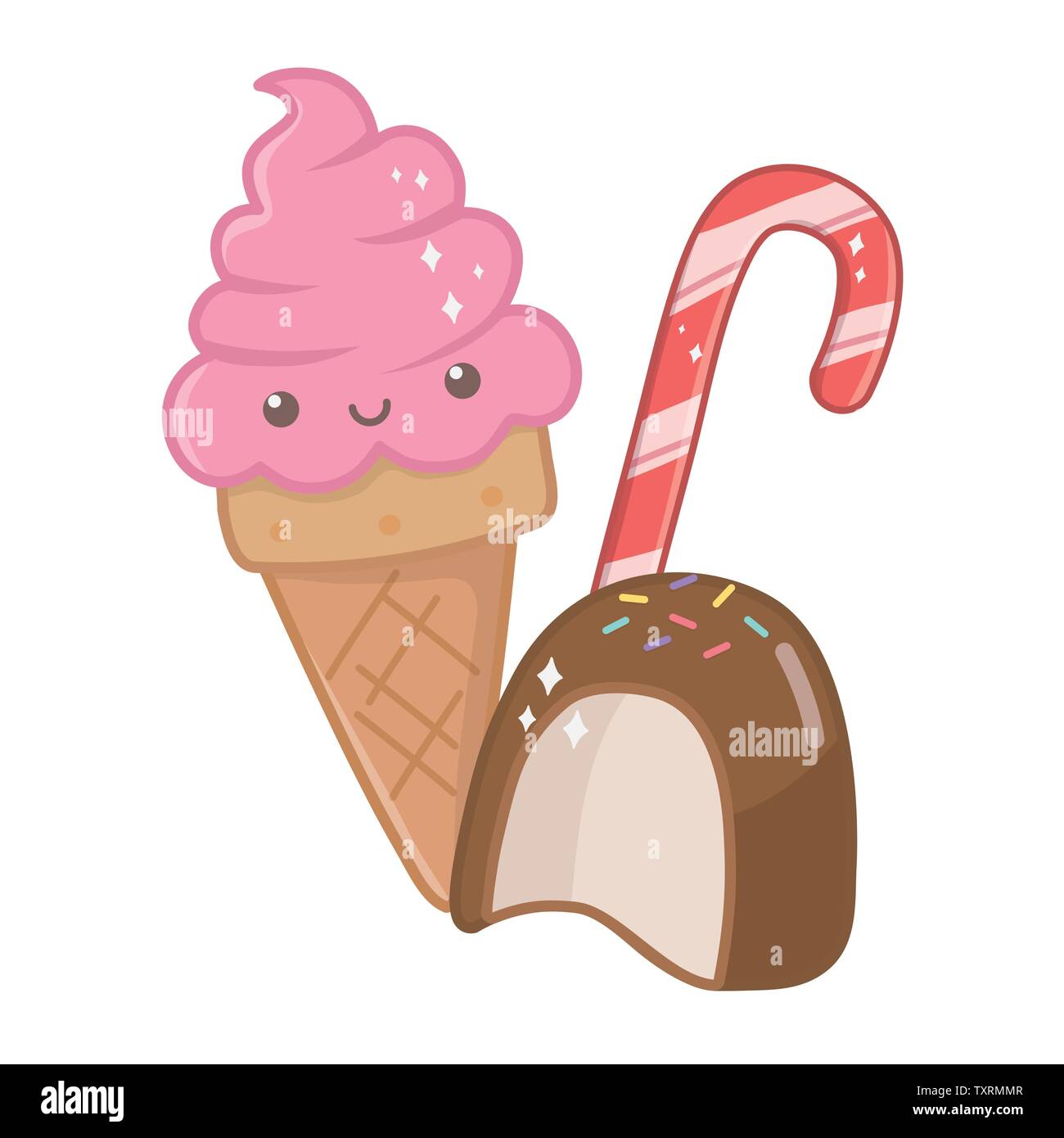 Sweet food design, dessert food delicious sugar snack and tasty theme ...