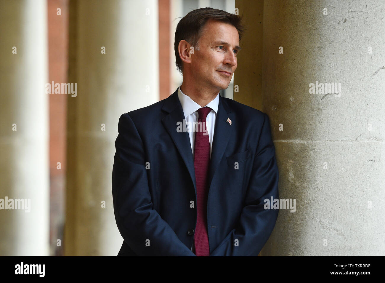 Conservative party leadership candidate Jeremy Hunt poses for a ...