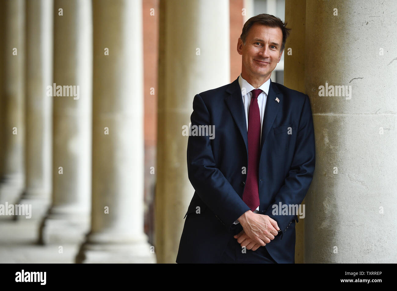 Conservative party leadership candidate Jeremy Hunt poses for a ...