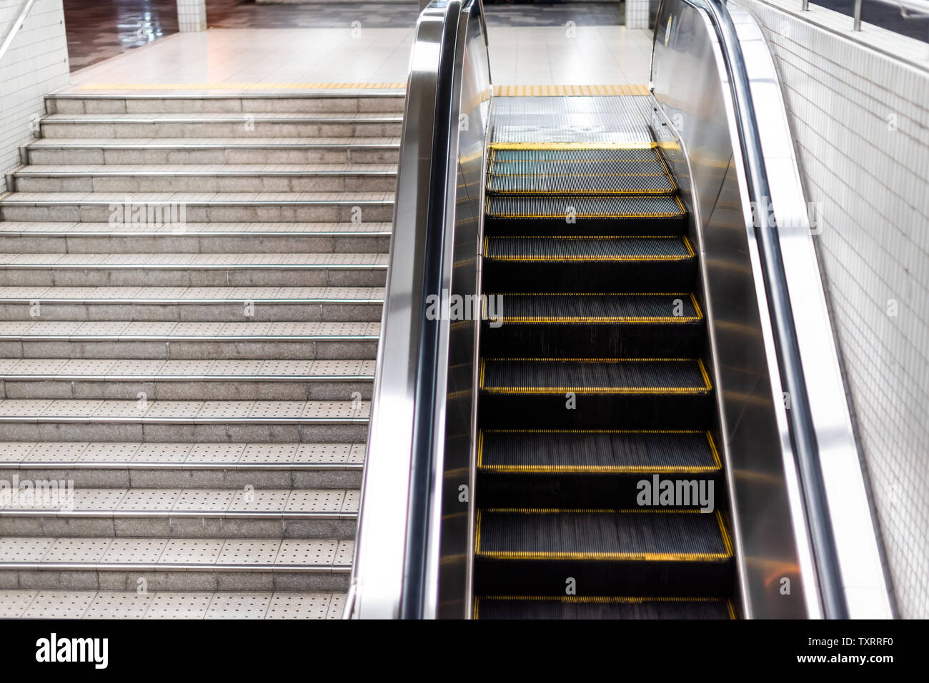 Kyoto, Japan modern building train station architecture during night ...