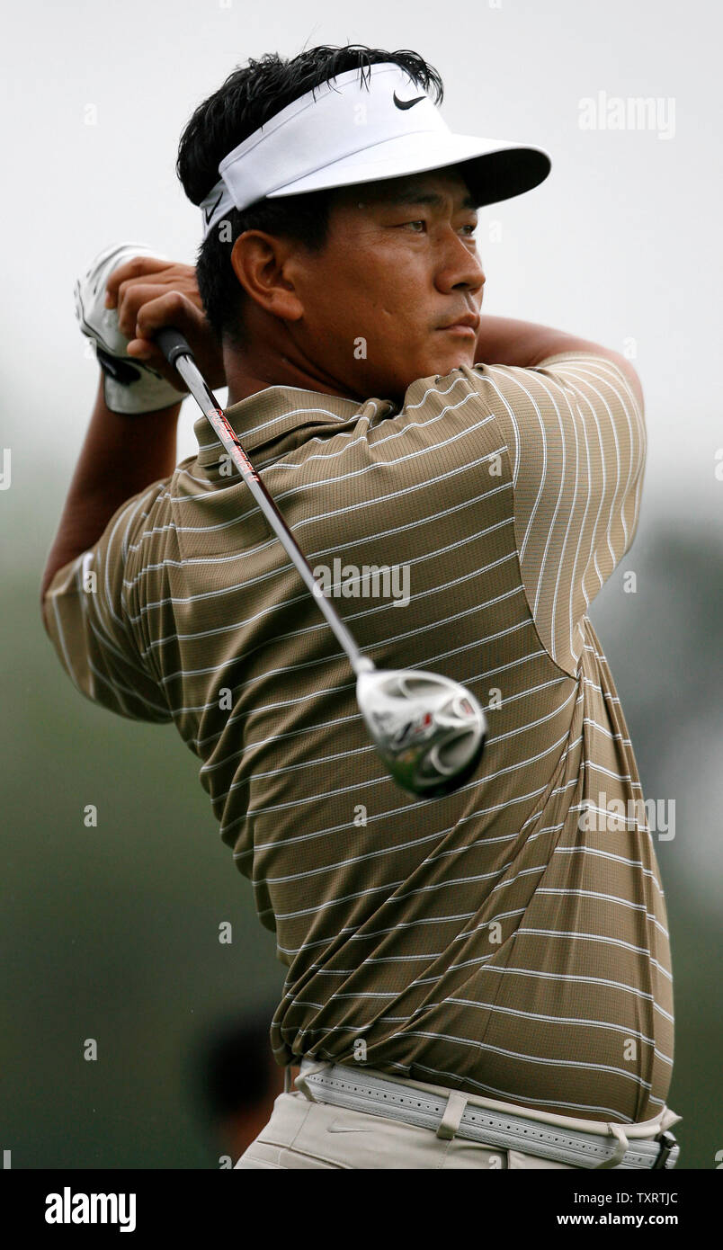 K.J. Choi of South Korea tees off from the 3rd hole during the third ...