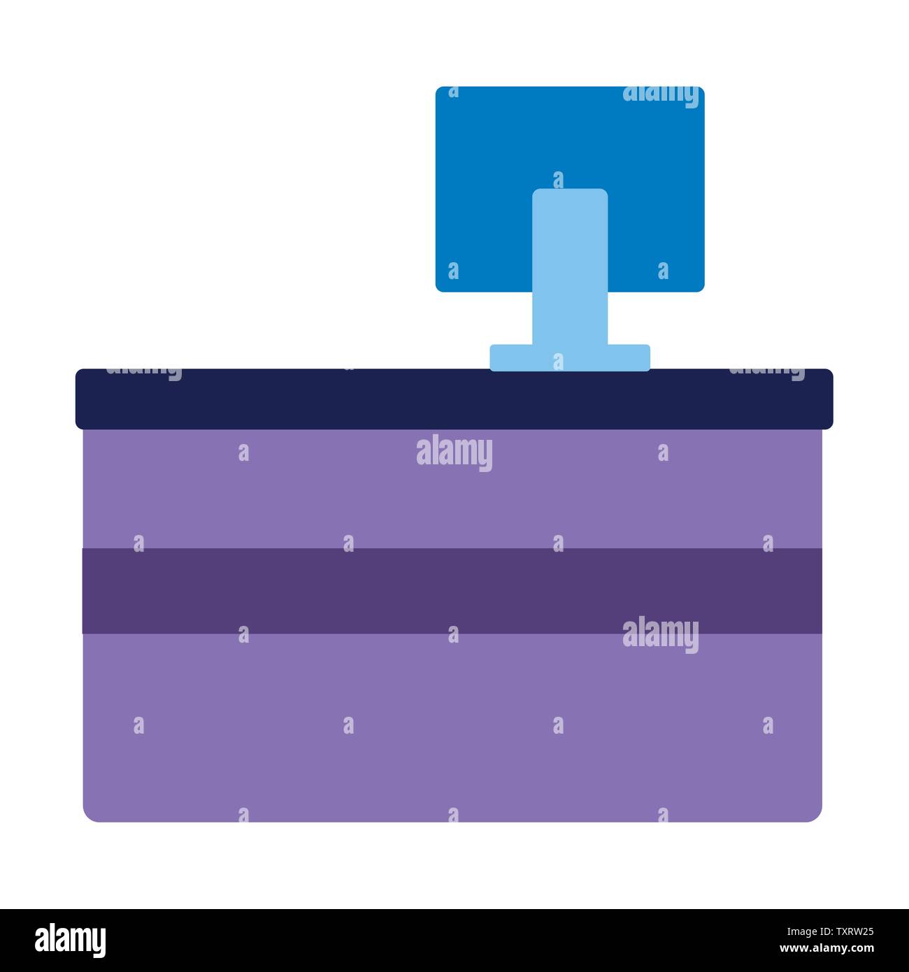 counter bar computer store on white background Stock Vector Image & Art ...