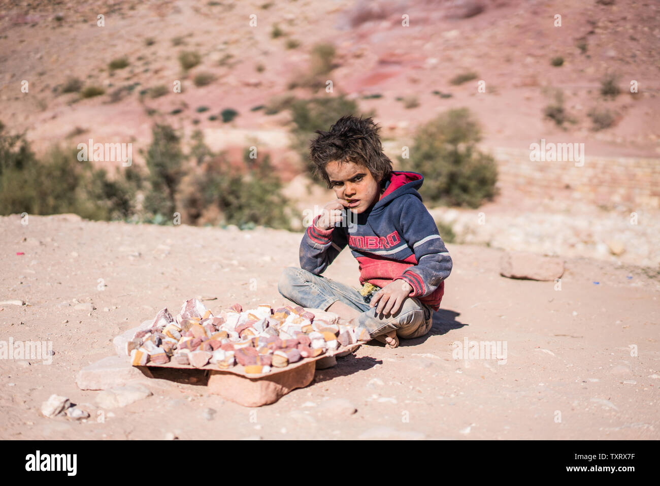 Local people in the Petra, Jordan Stock Photo - Alamy