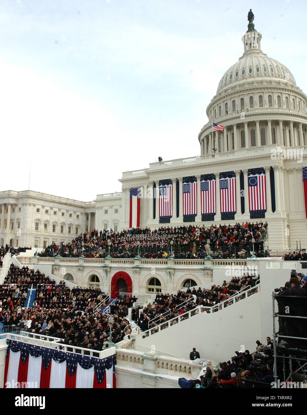 President George W. Bush delivers his second inaugural address after ...
