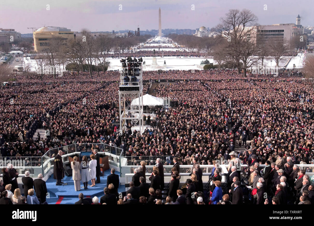 President George W. Bush is sworn into office for the second time as ...
