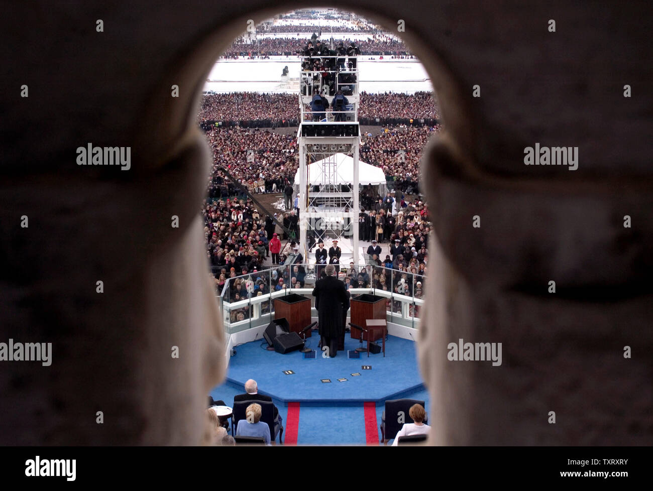 President George W. Bush is sworn into office for the second time as ...