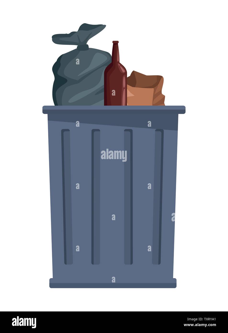trash garbage can icon cartoon Stock Vector Image & Art - Alamy