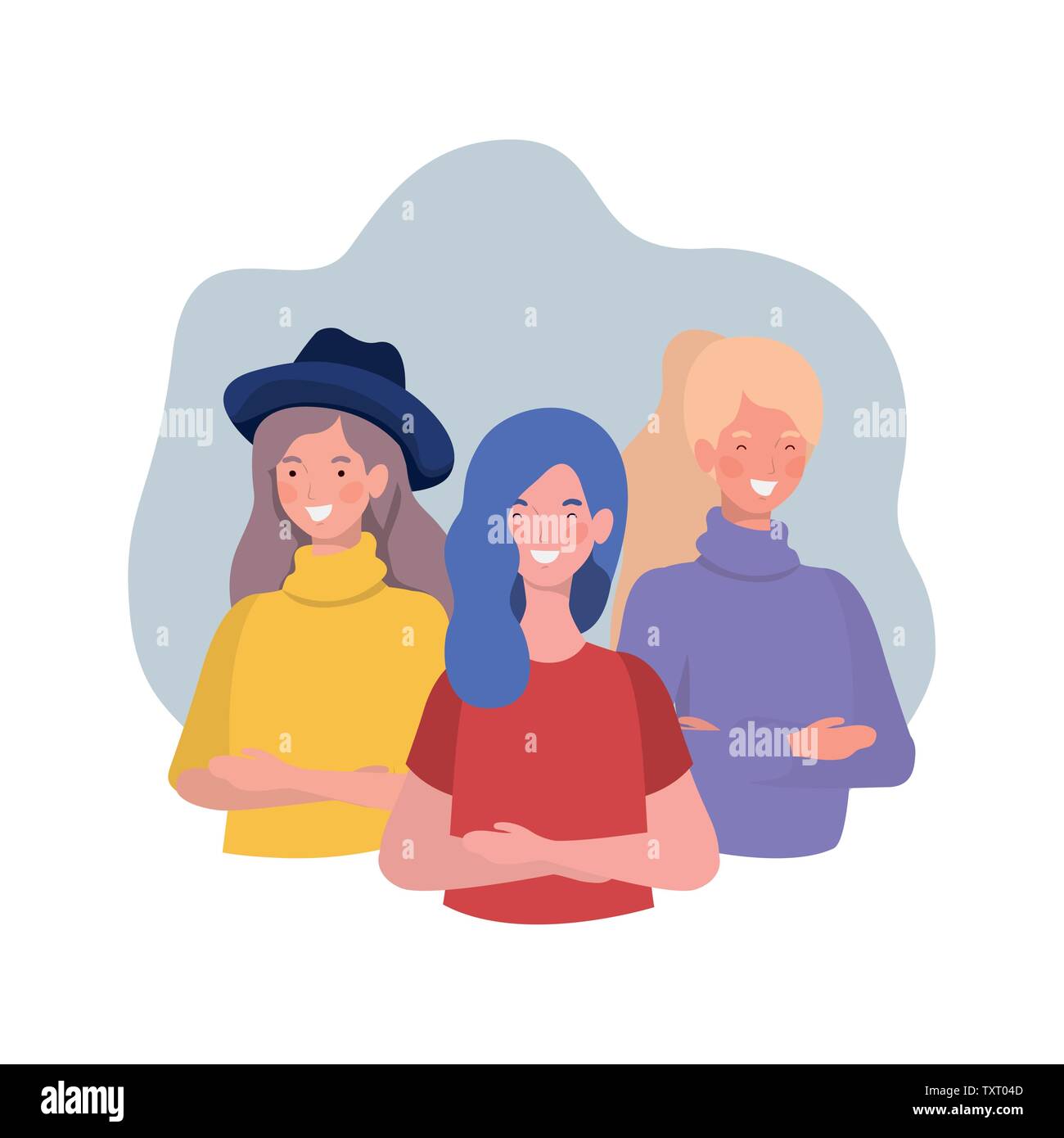 young women on white background Stock Vector Image & Art - Alamy