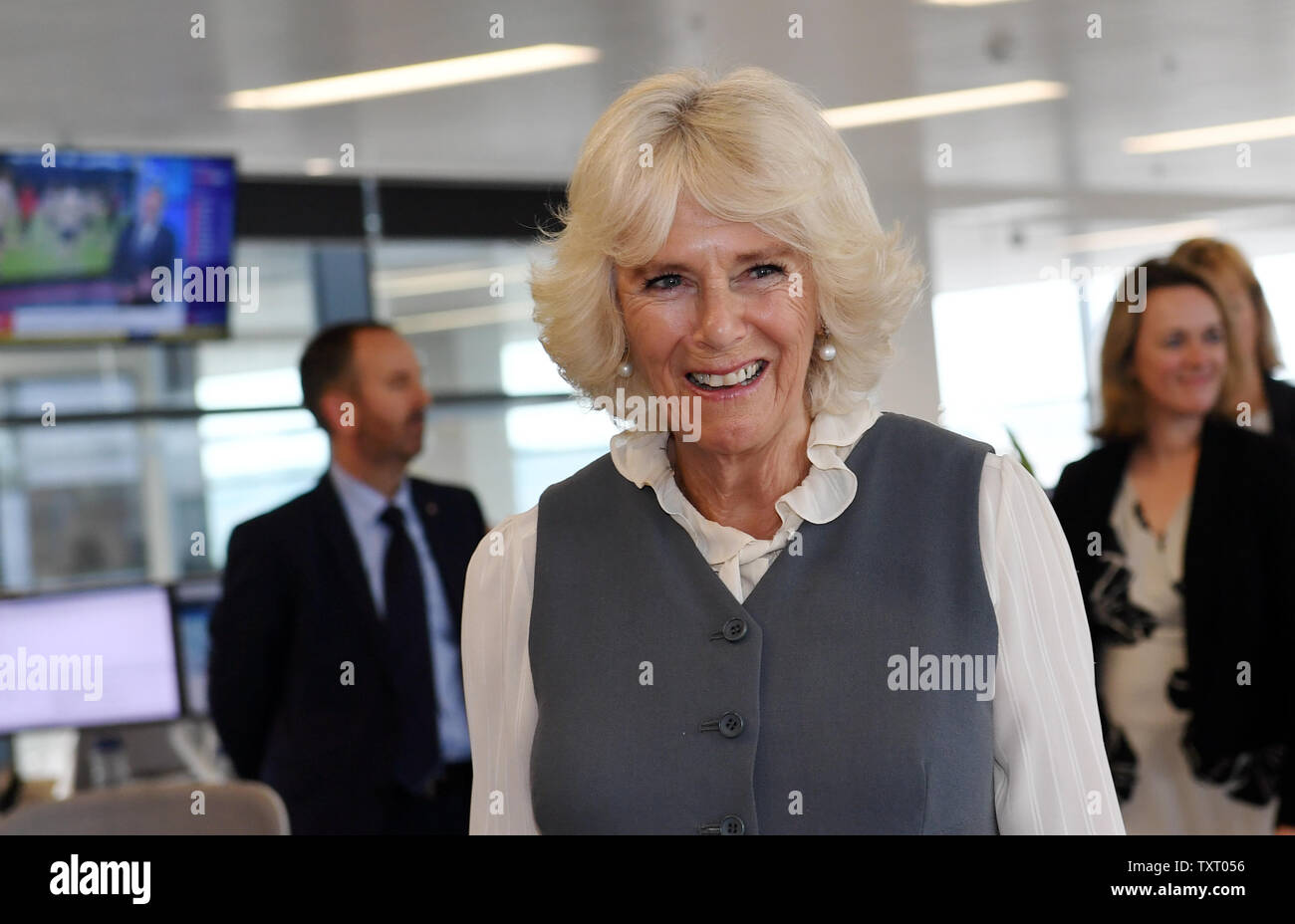The Duchess of Rothesay during a visit to the Aberdeen Journals office ...