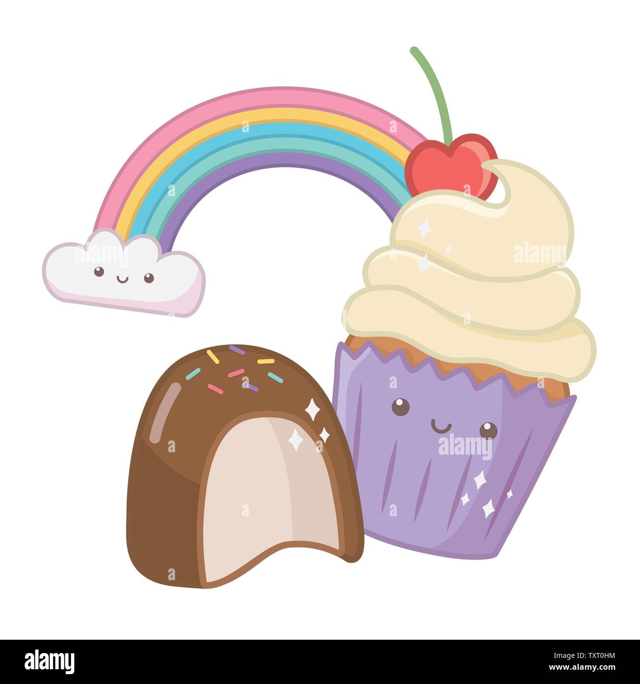 Sweet food design, dessert food delicious sugar snack and tasty theme ...