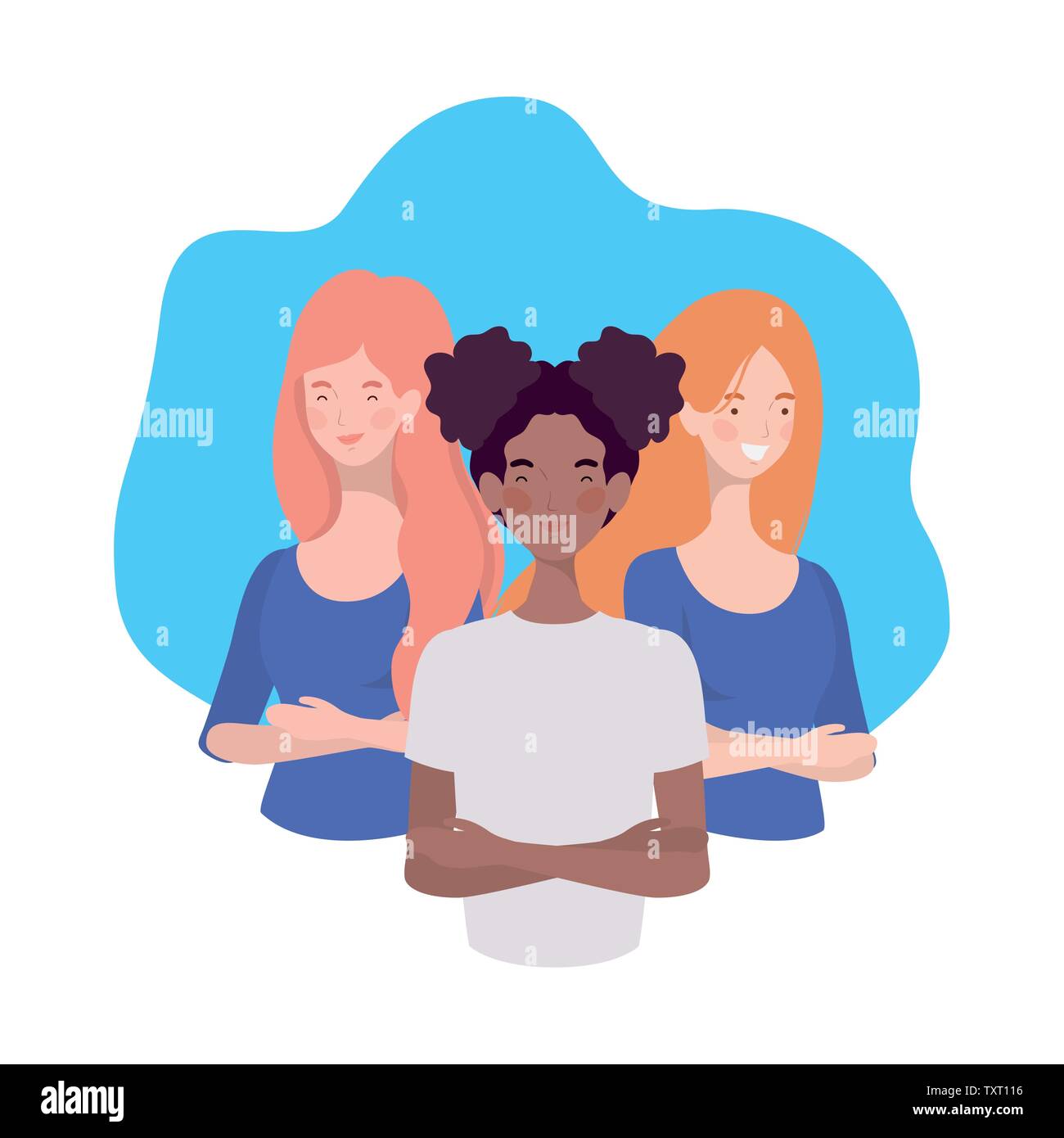 young women on white background Stock Vector Image & Art - Alamy