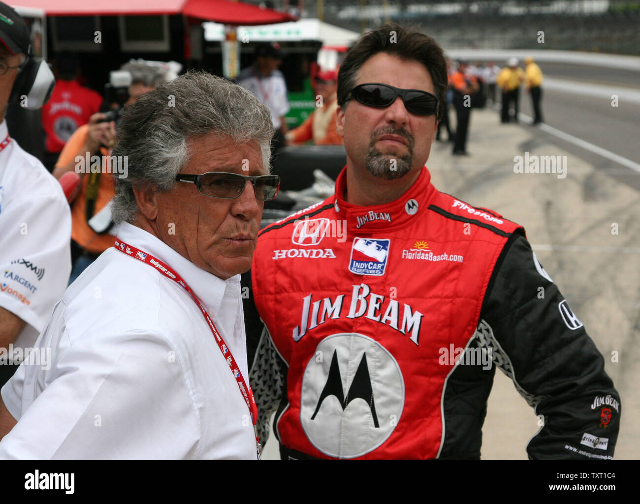 1969 Indianapolis 500 winner Mario Andretti and his son Michael ...