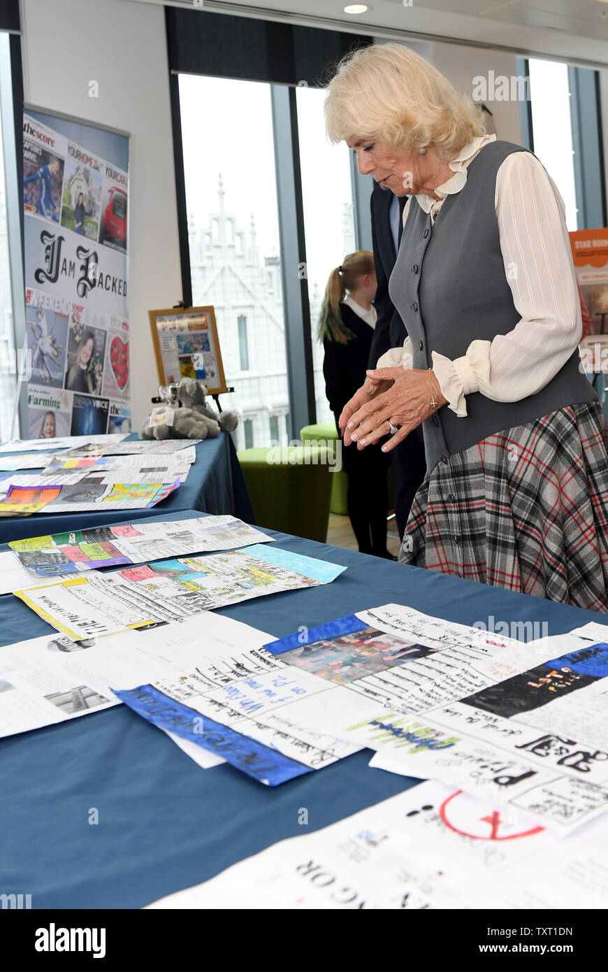 The Duchess of Rothesay during a visit to the Aberdeen Journals office ...