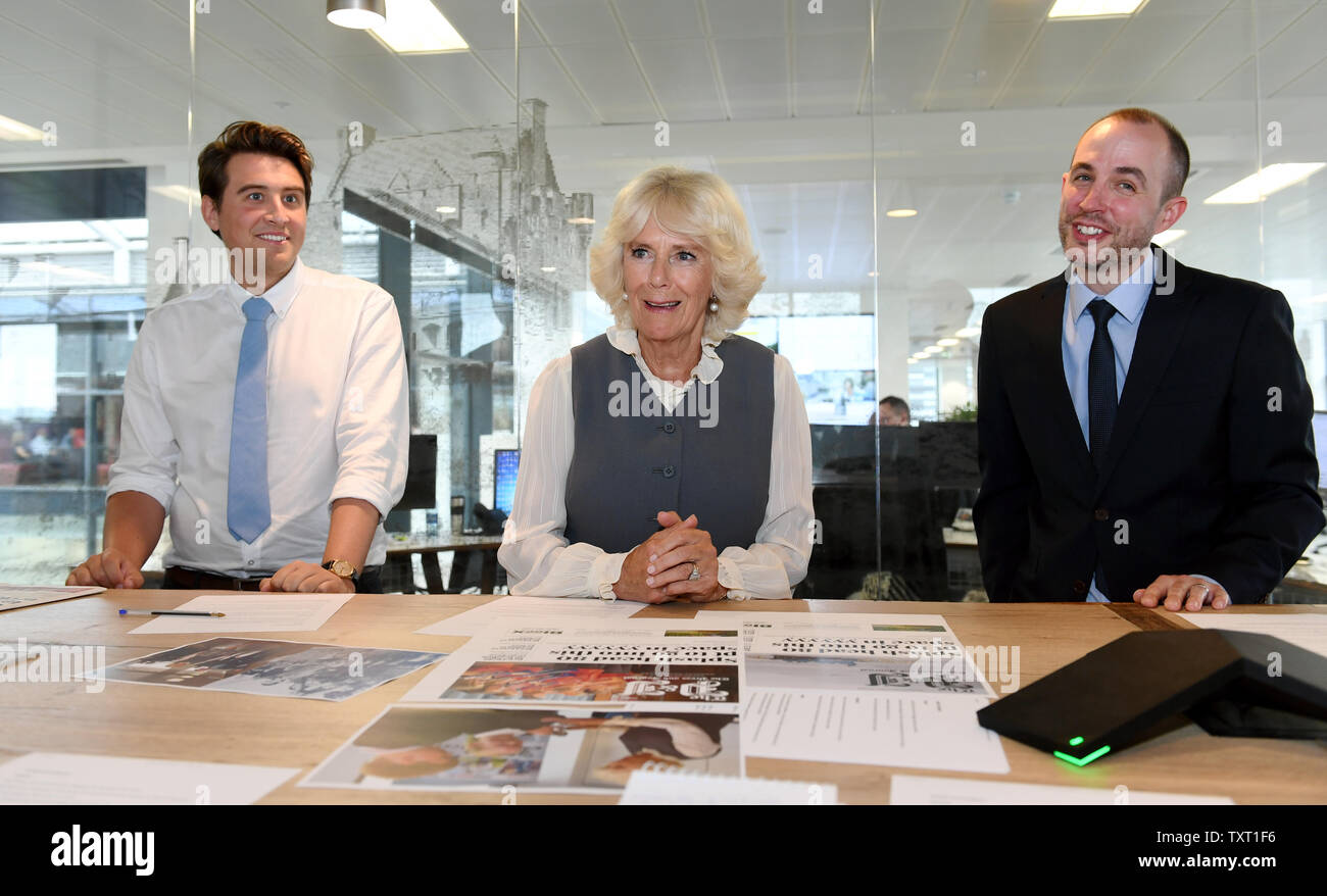 The Duchess of Rothesay with editor in chief Alan McCabe (right) and ...