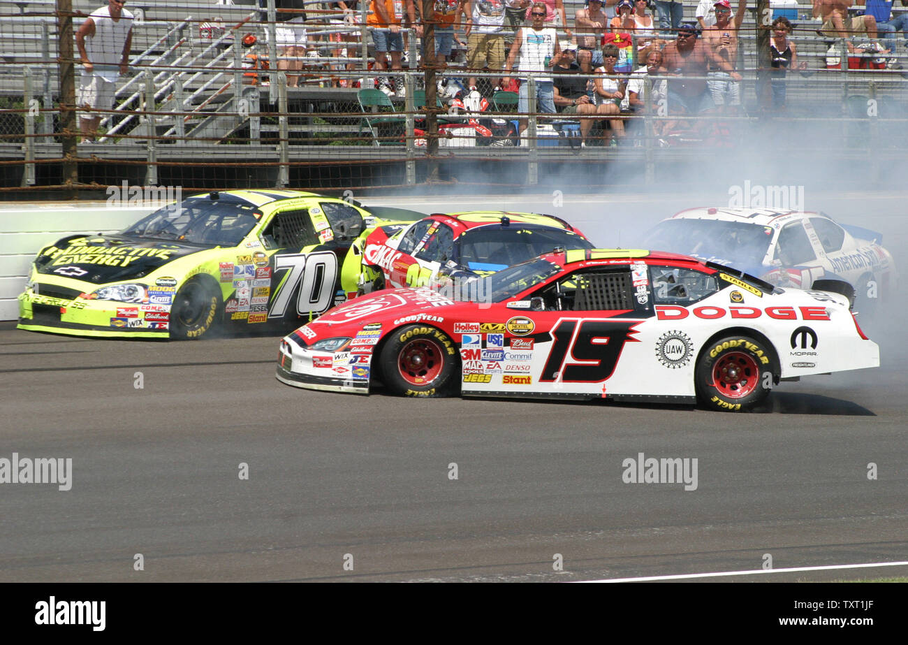 Johnny Sauter 70, Casey Mears 25, Elliott Sadler 19 and Kyle Petty 45 ...