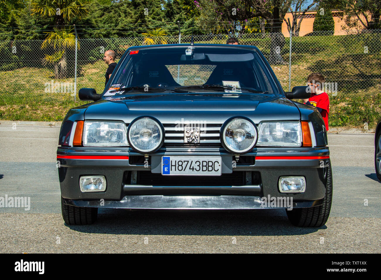 Peugeot 206 T16 in Circuit de Barcelona, Catalonia, Spain Stock Photo ...