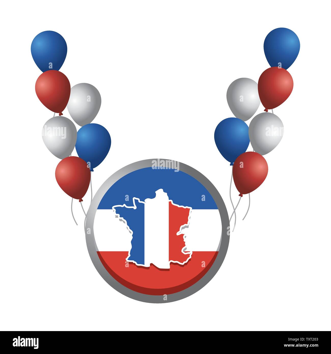 France flag and map design, Culture landmark european turism ...