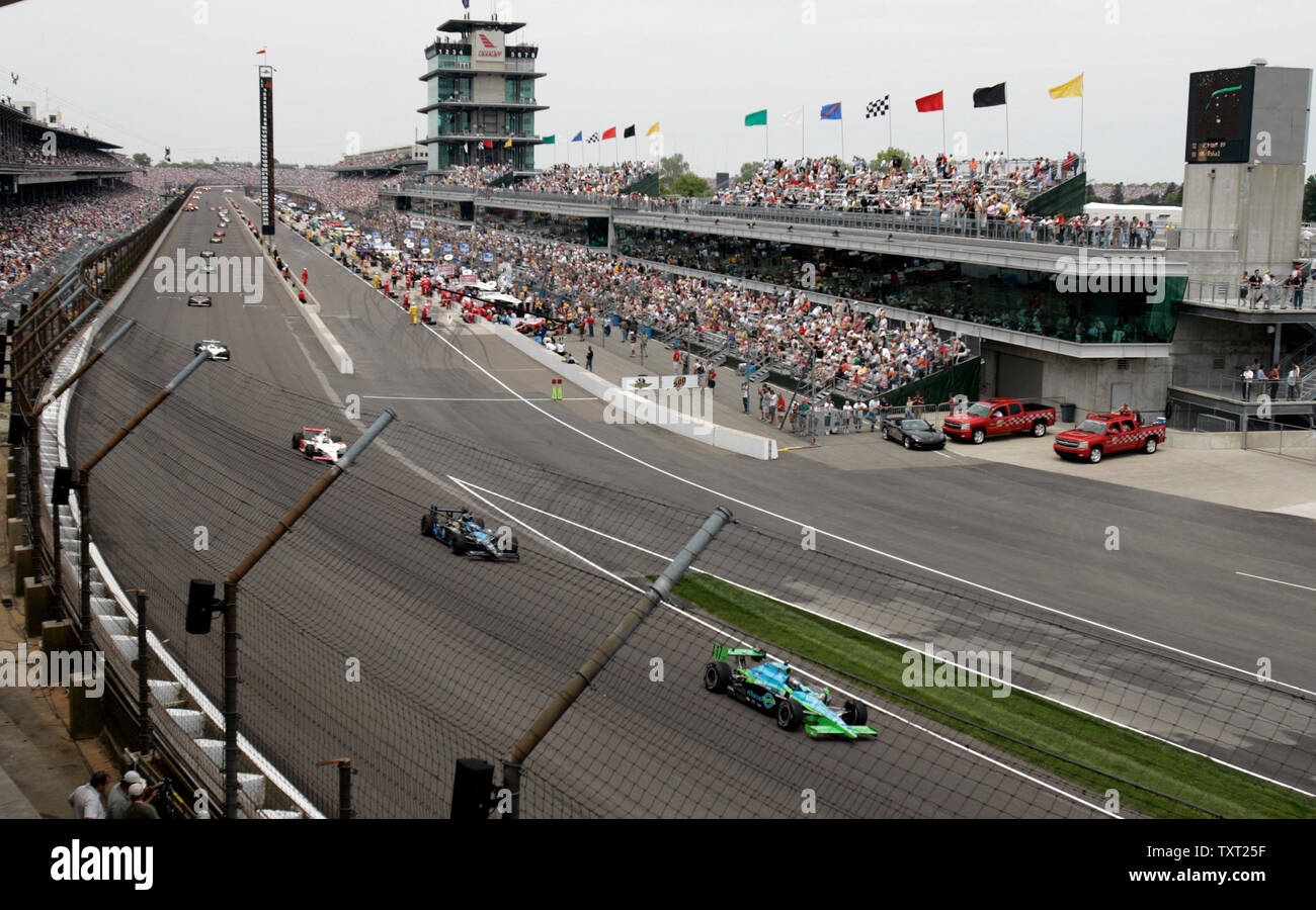 The field rounds turn one during the 92nd running of the Indianapolis ...