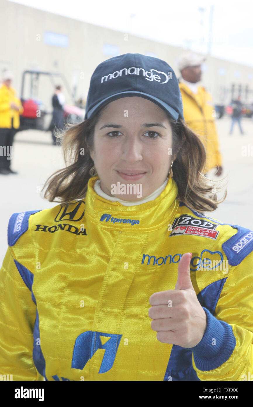 Rookie Ana Beatriz gives the thumbs up sign on May 18, 2010 at the ...