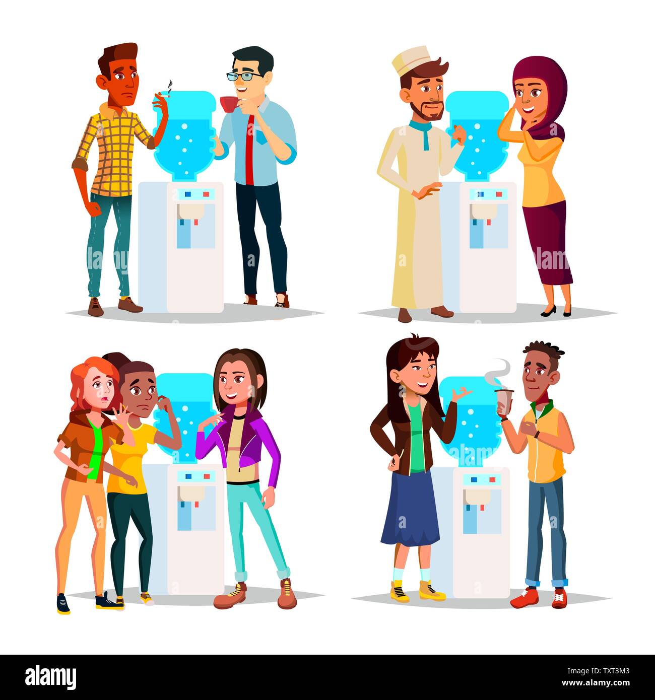 Woman gossiping at work Stock Vector Images - Alamy