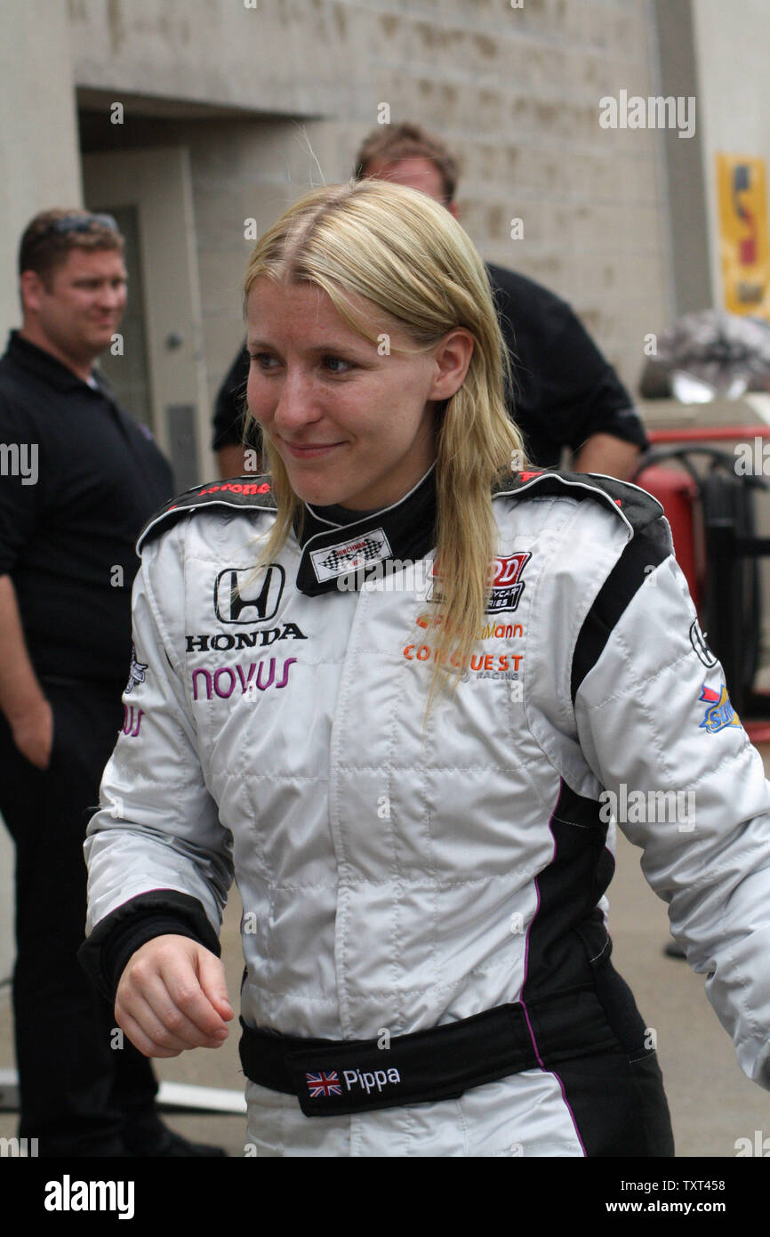 Rookie driver Pippa Mann follows her car from Gasoline Alley to the ...