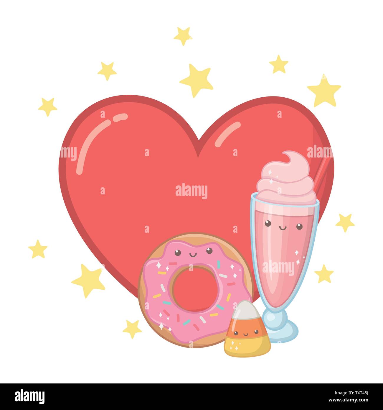 Sweet food design, dessert sugar delicious snack and tasty theme Vector ...