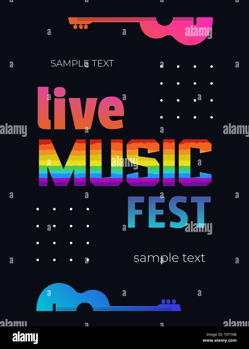 Music Festival hand drawn letters flat vector signboard Stock Vector ...