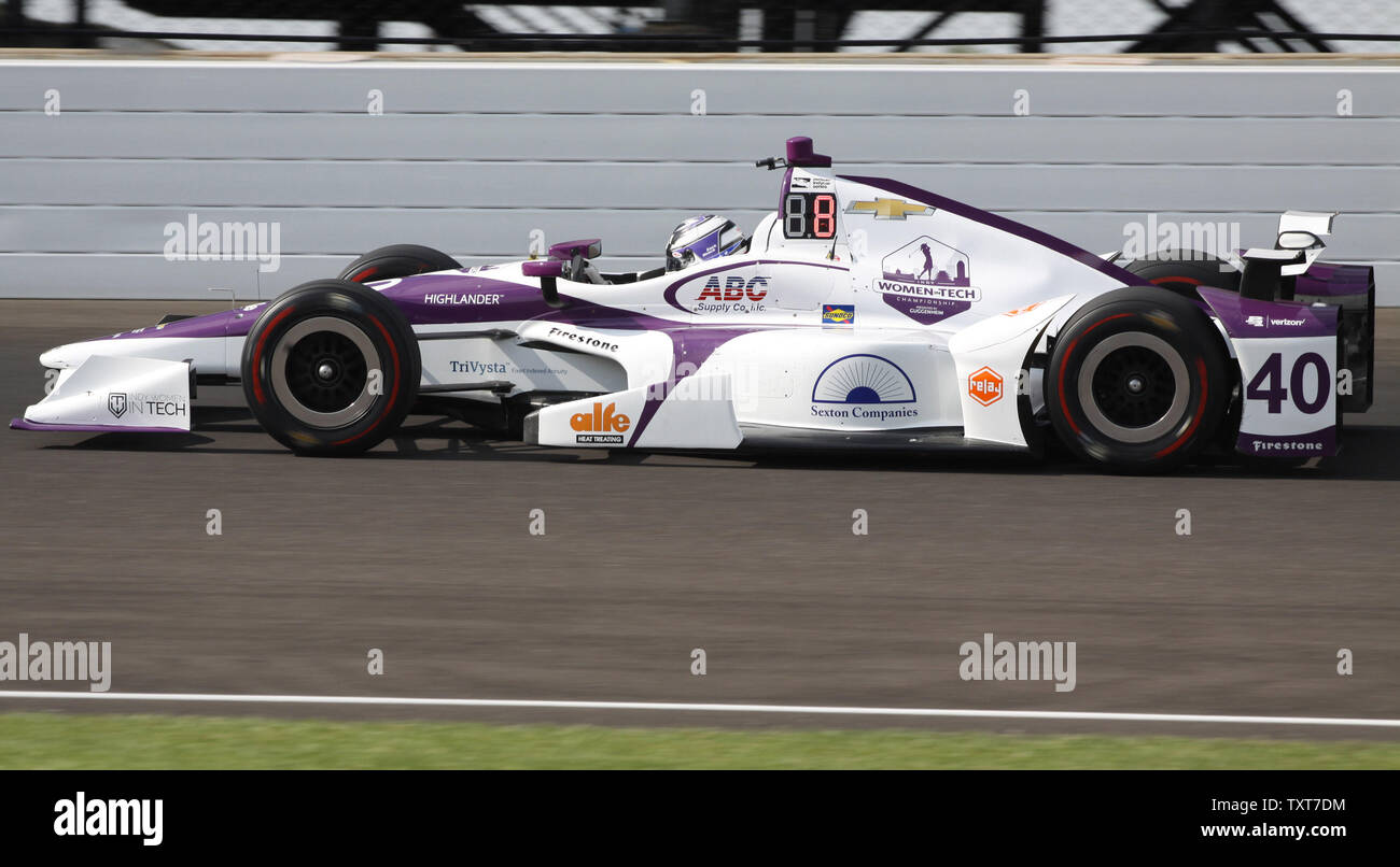 Rookie Zach Veach enters the north short chute during day 3 practice at ...