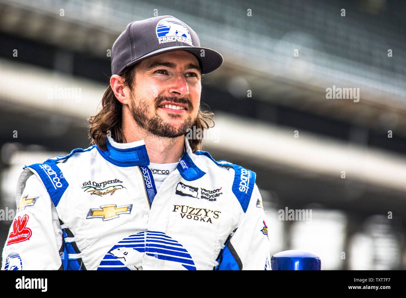 JR Hildebrand smiles after posting the fourth fastest time in first ...