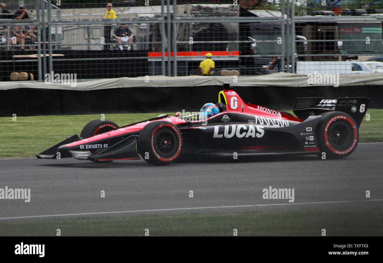 Rookie Robert Wickens enters turn 7 during the 5th running of the Indy ...