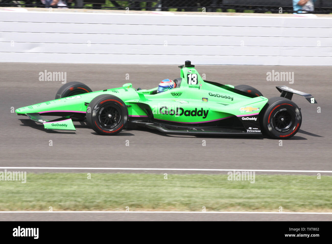 Danica Patrick speeds through the north short chute during opening day ...