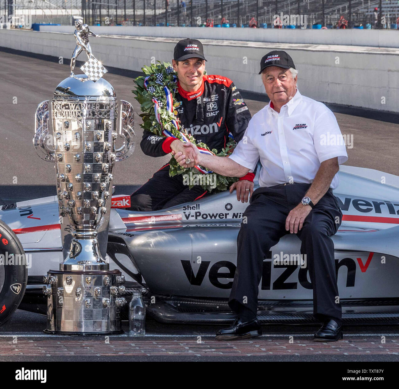 Will Power, winner of the 2018 Indianapolis 500, poses with his Team ...